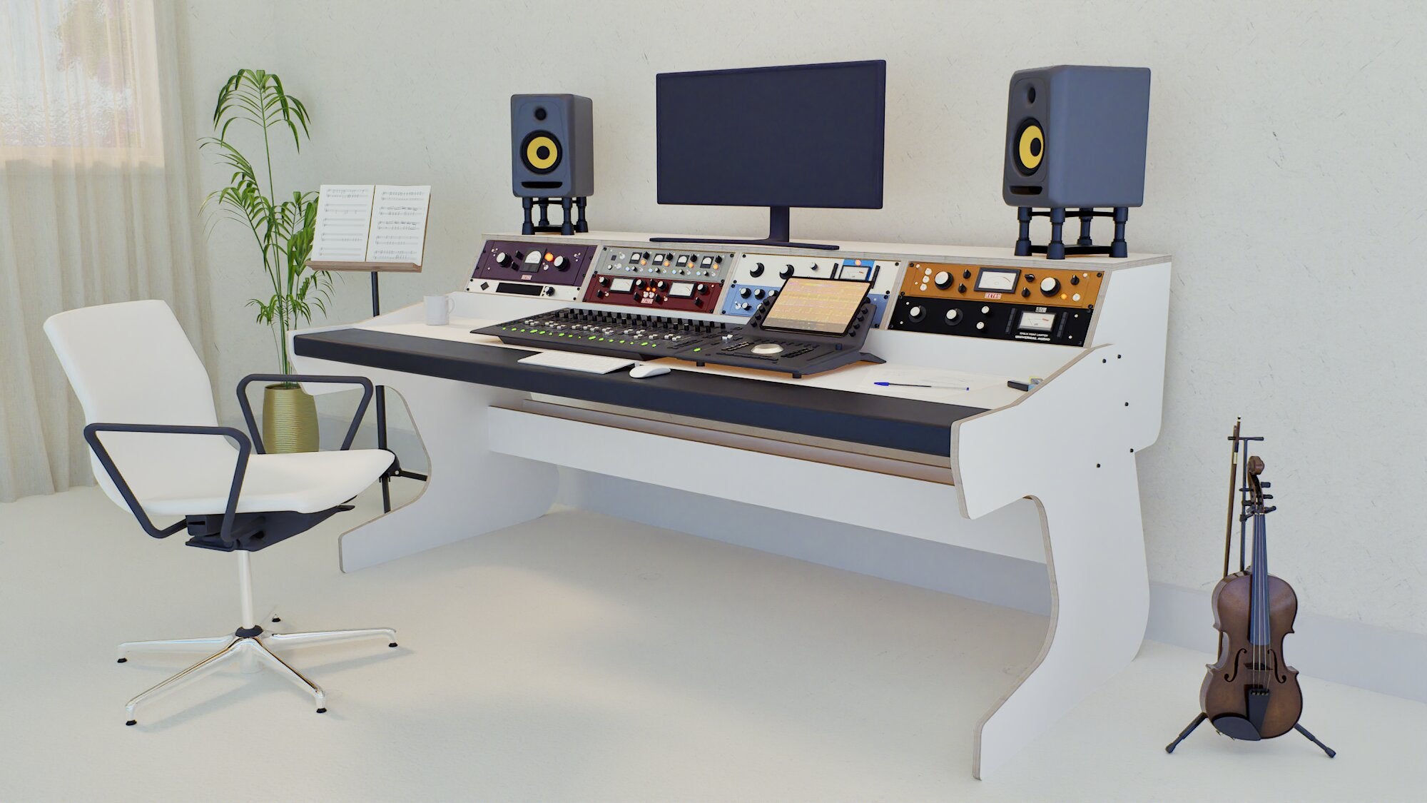 Callisto 4B - Studio Desk for Keyboards & Consoles – Fusion Studio Works