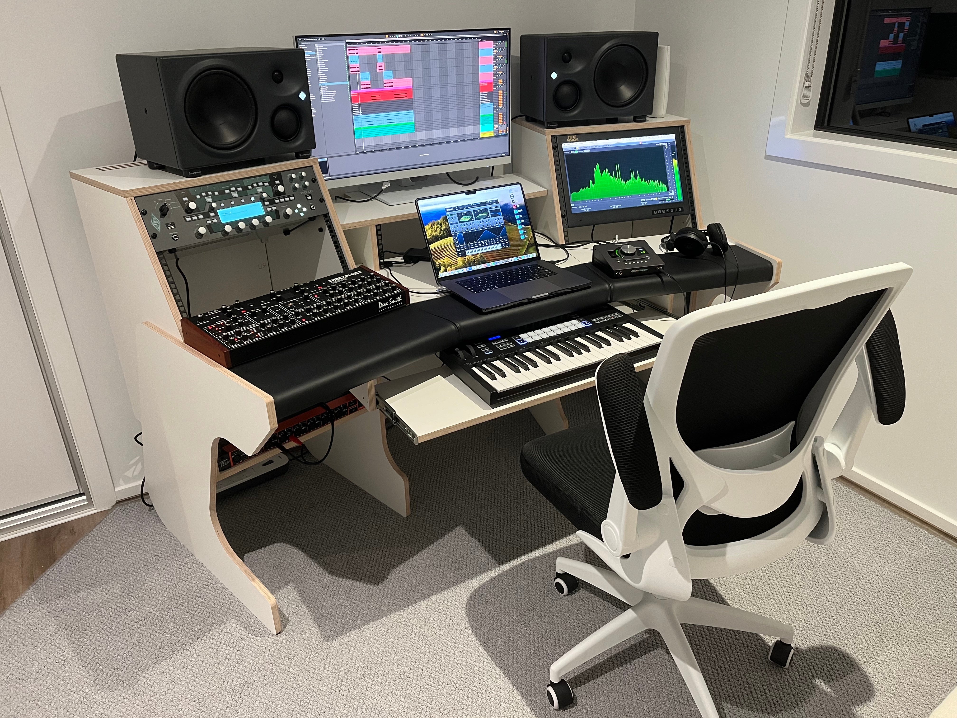 Studio Desks with a Slide-Out Keyboard Tray – Fusion Studio Works